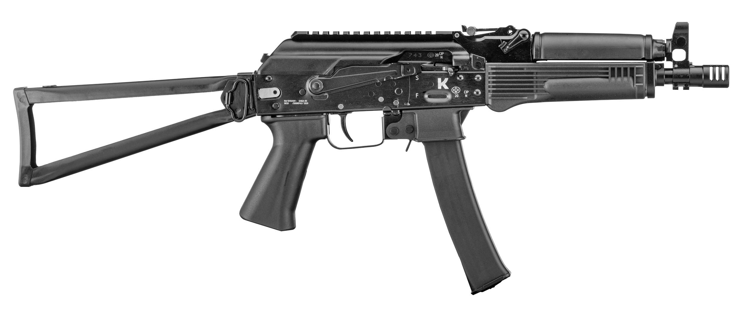 Carabine Izhmash Kalashnikov SAIGA-9 K Crosse fixe 9X19 - 237mm